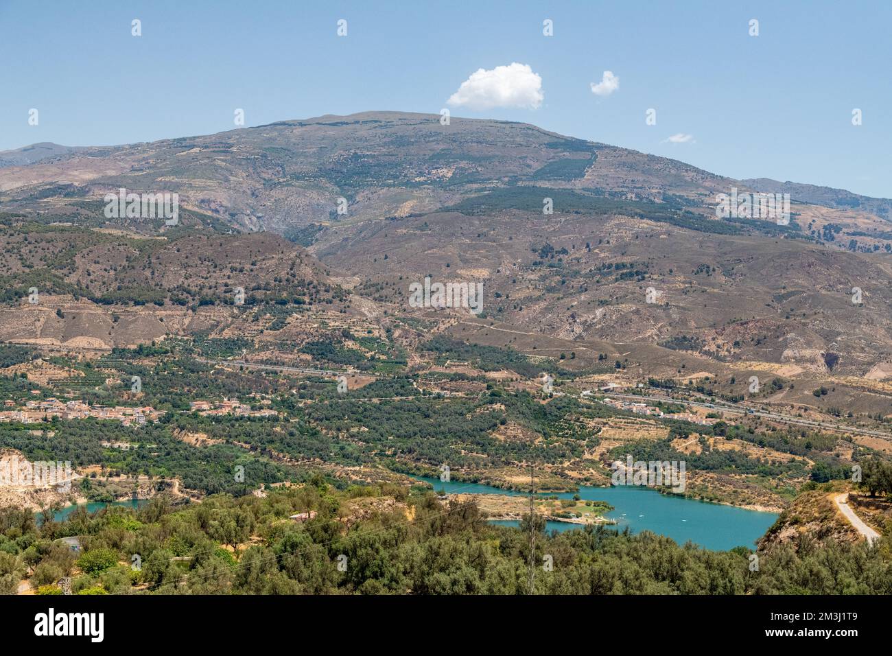 A view of Lake Beznar in the Lecrin Valley in Andalusia, Spain Stock ...