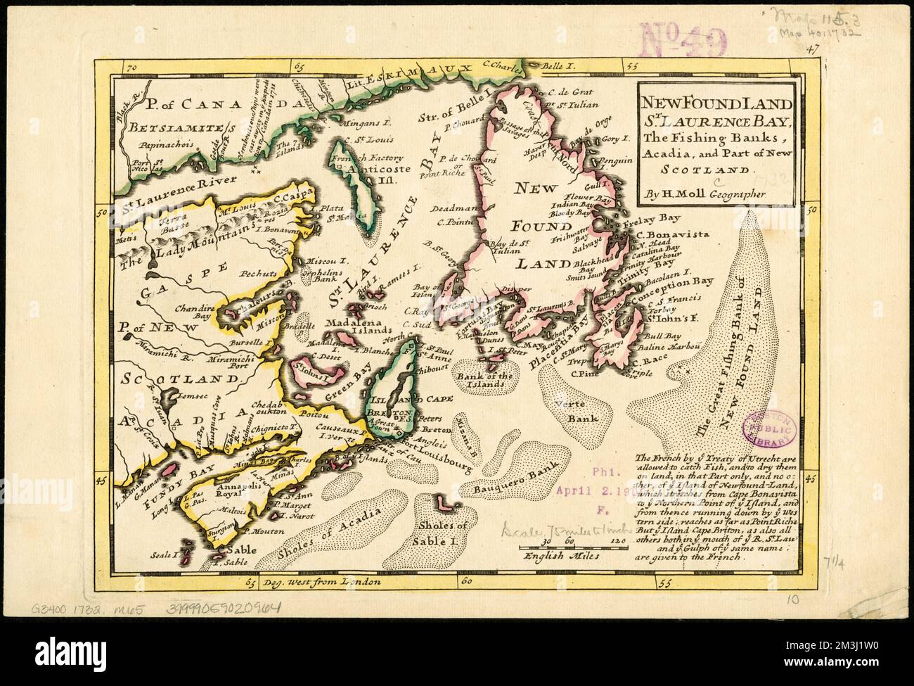 New Found Land, St. Laurence Bay, the fishing banks, Acadia, and part ...
