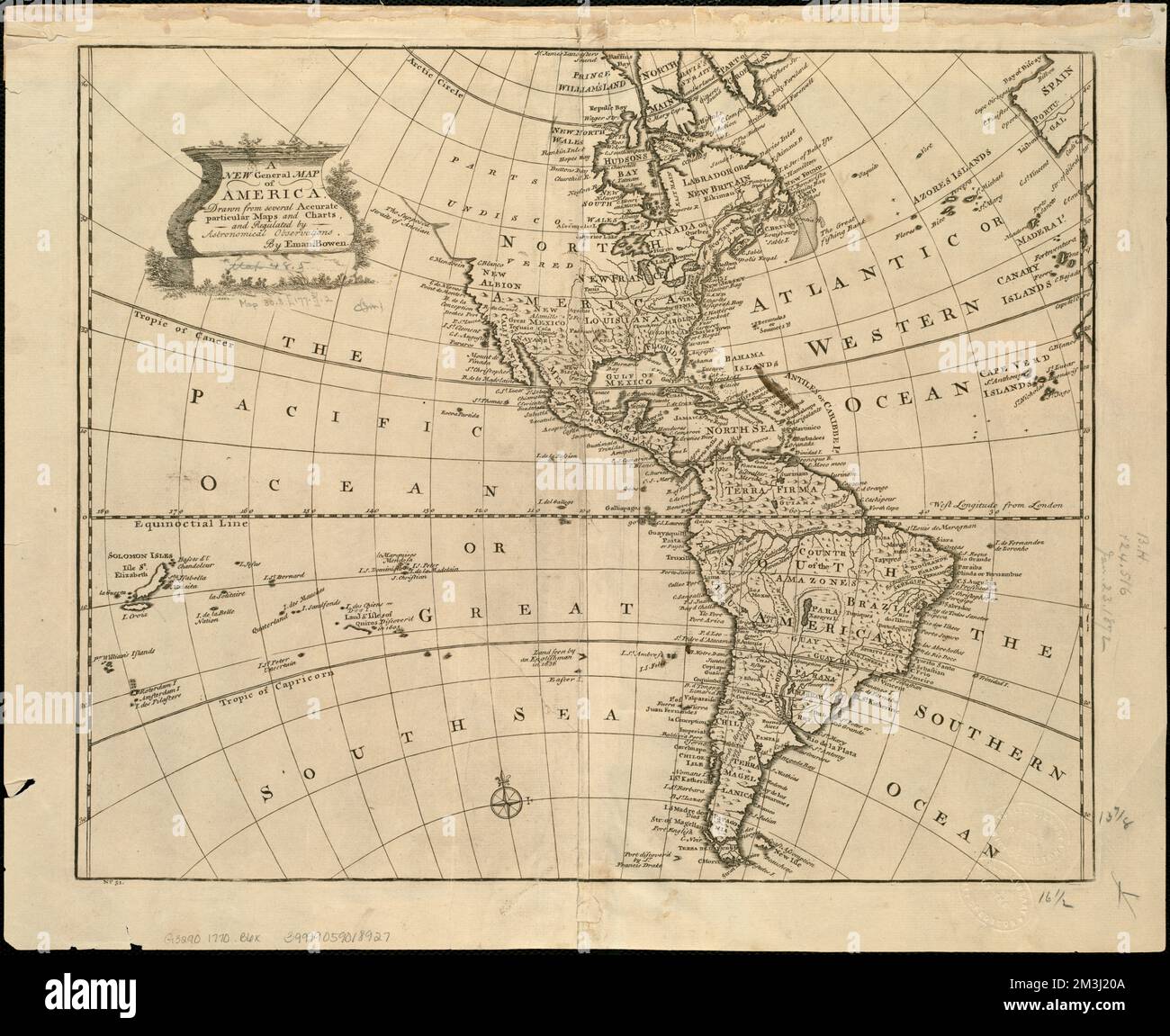 A new general map of America , Western Hemisphere, Maps, Early works to ...