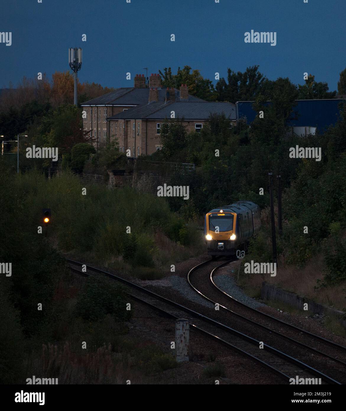 Northern Rail class 195 diesel train built in Spain by CAF passing ...