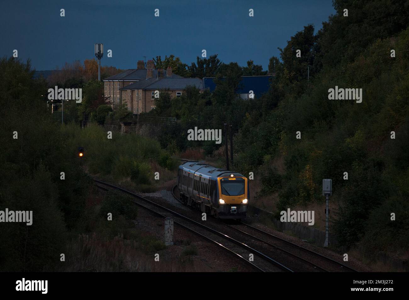 Northern Rail class 195 diesel train built in Spain by CAF passing ...