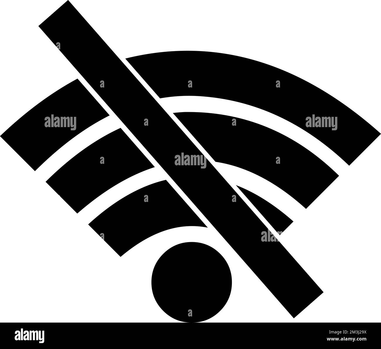 Vector illustration of wifi icon disabled or offline Stock Vector Image ...