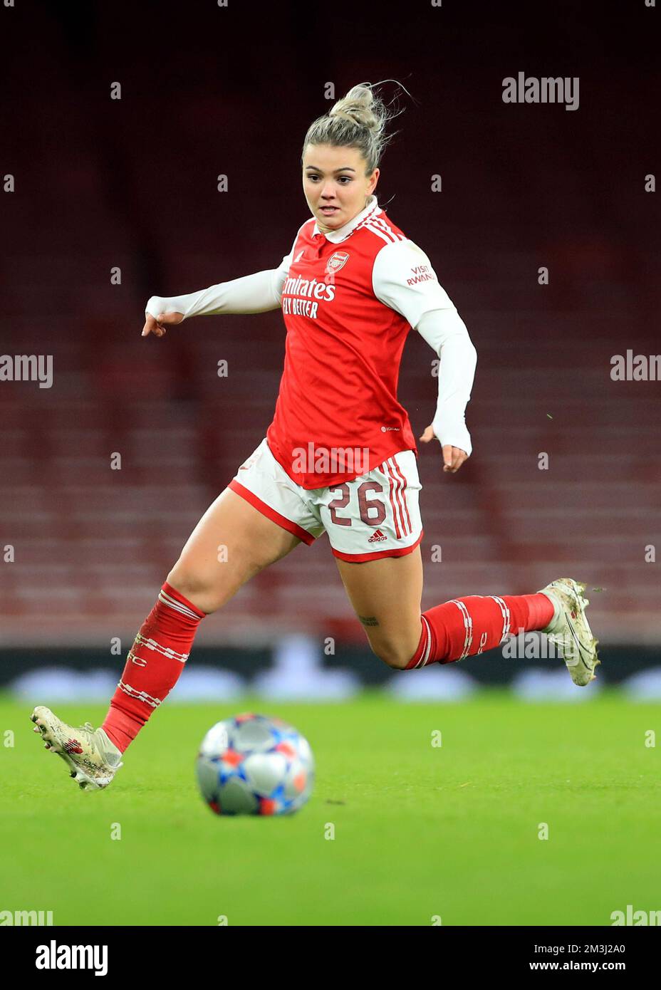 Arsenal’s Laura Wienroither in action during the UEFA Women's Champions ...