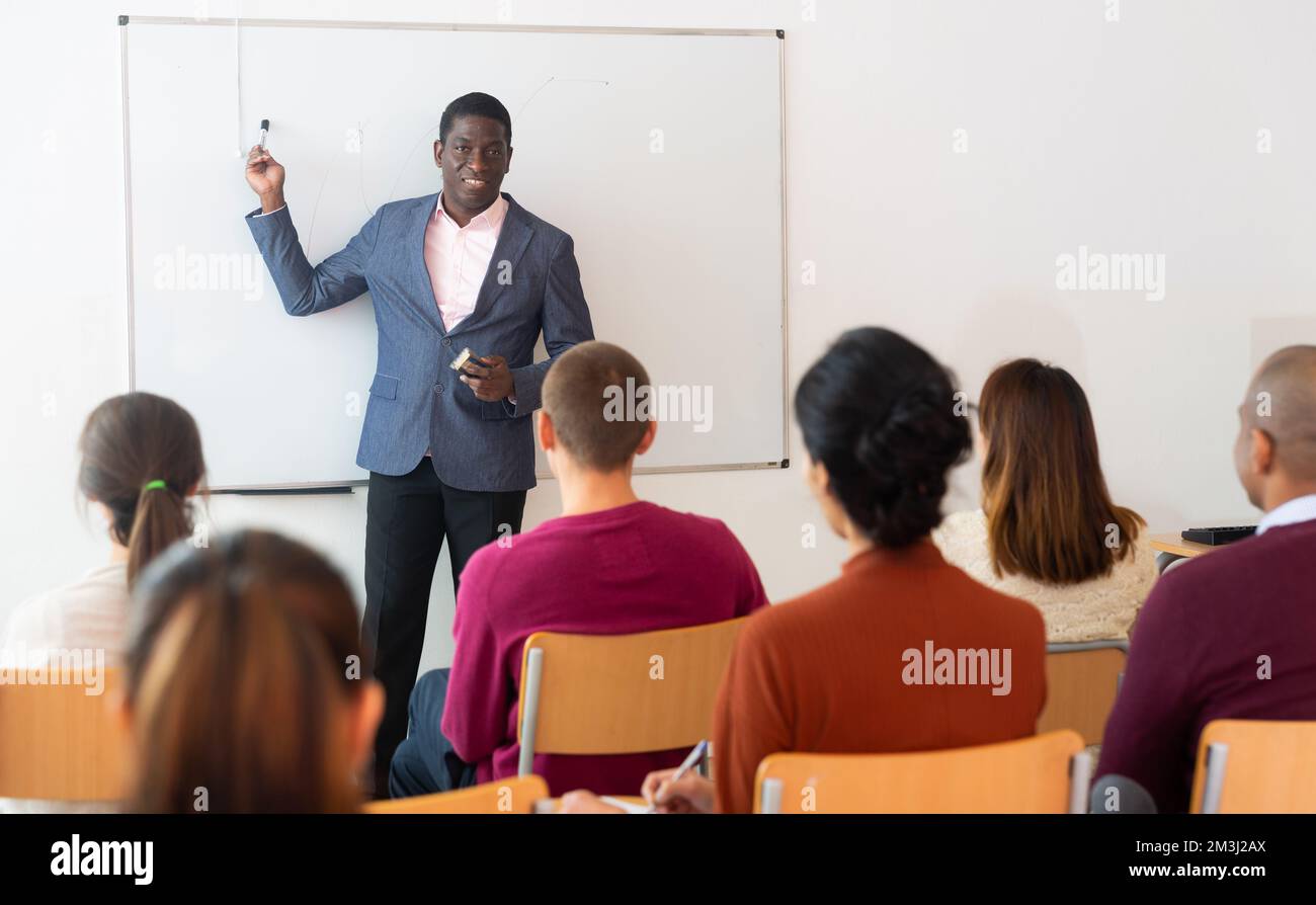 Lecturer conducts lecture training hi-res stock photography and images ...