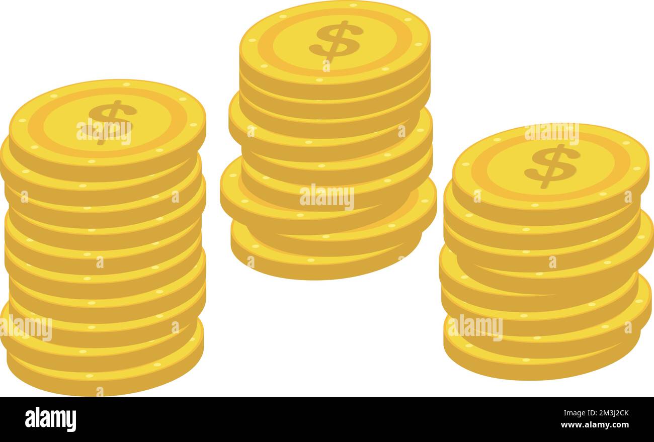 vector illustration of stacks of coins Stock Vector Image & Art - Alamy
