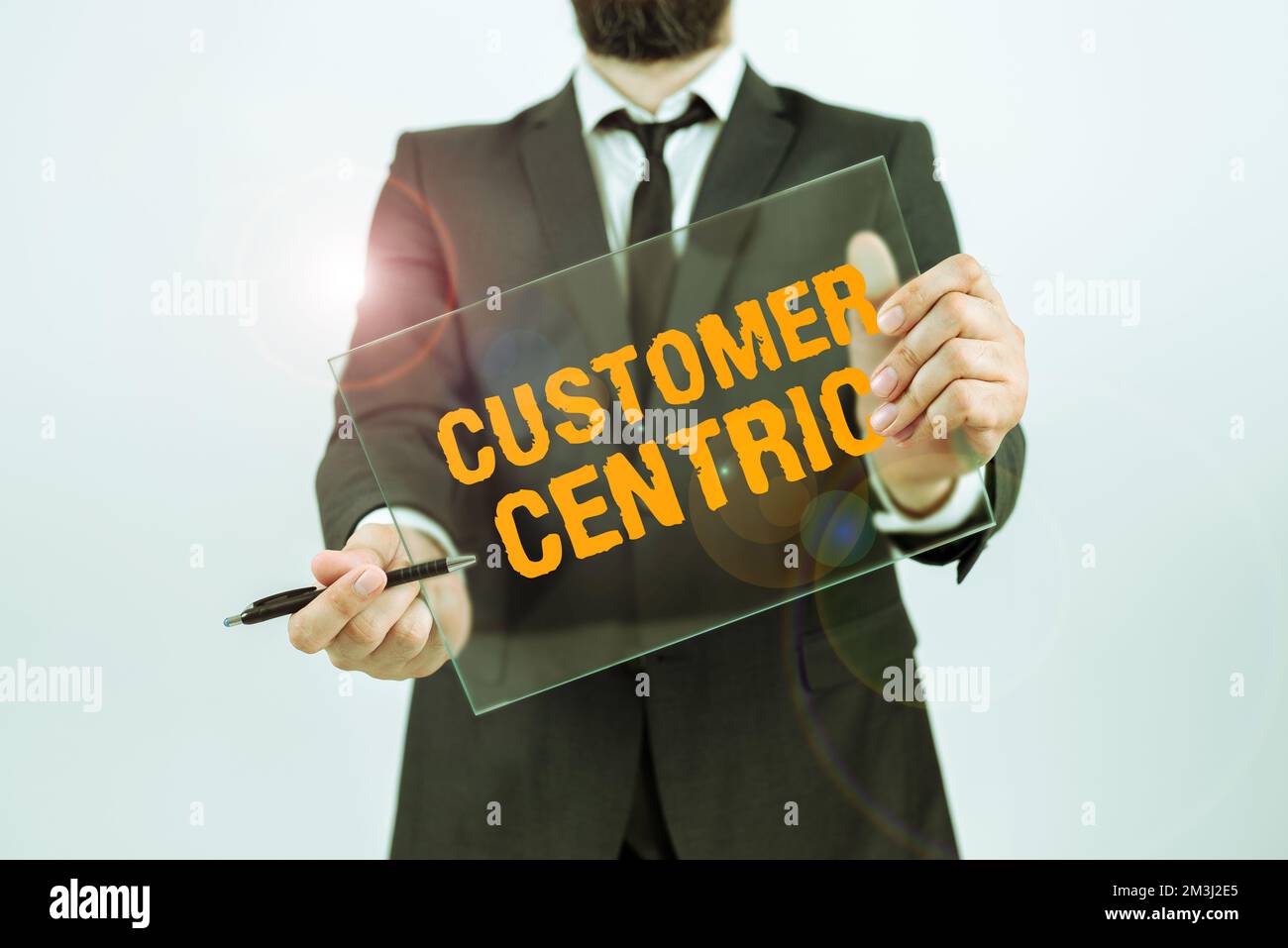 Sign displaying Customer Centric. Business overview process of looking ... Sign displaying Customer Centric. Business overview process of looking ...