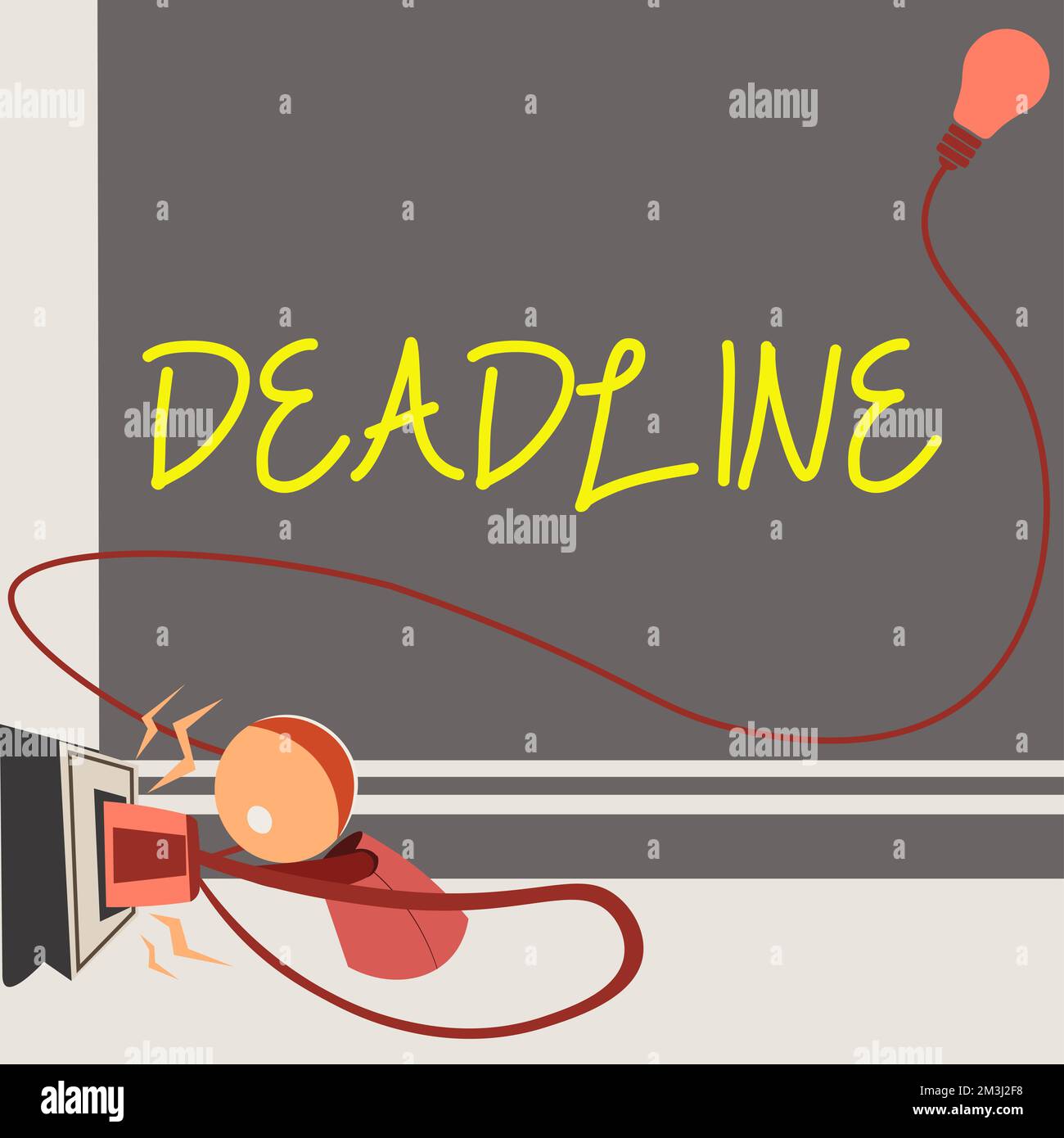 Sign displaying Deadline. Conceptual photo Period of time by which ...