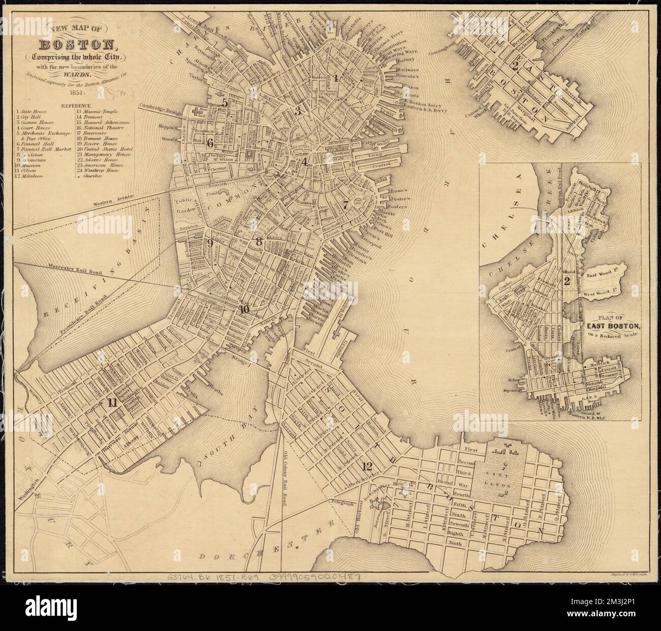 New map of Boston, comprising the whole city, with the new boundaries ...