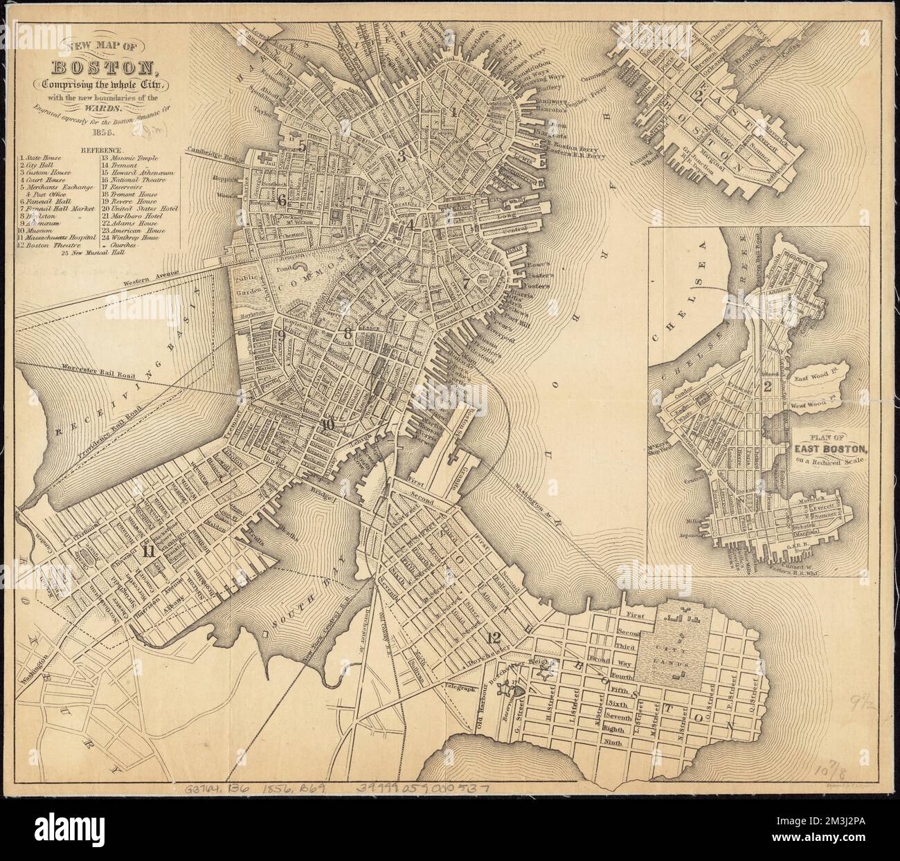 New map of Boston, comprising the whole city, with the new boundaries ...