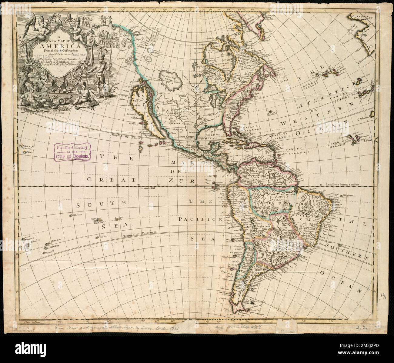 A new map of America from the latest observations , America, Maps ...