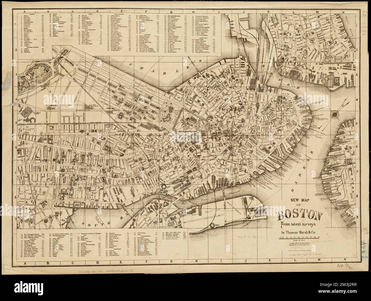 New map of Boston from latest surveys , Boston Mass., Maps Norman B ...
