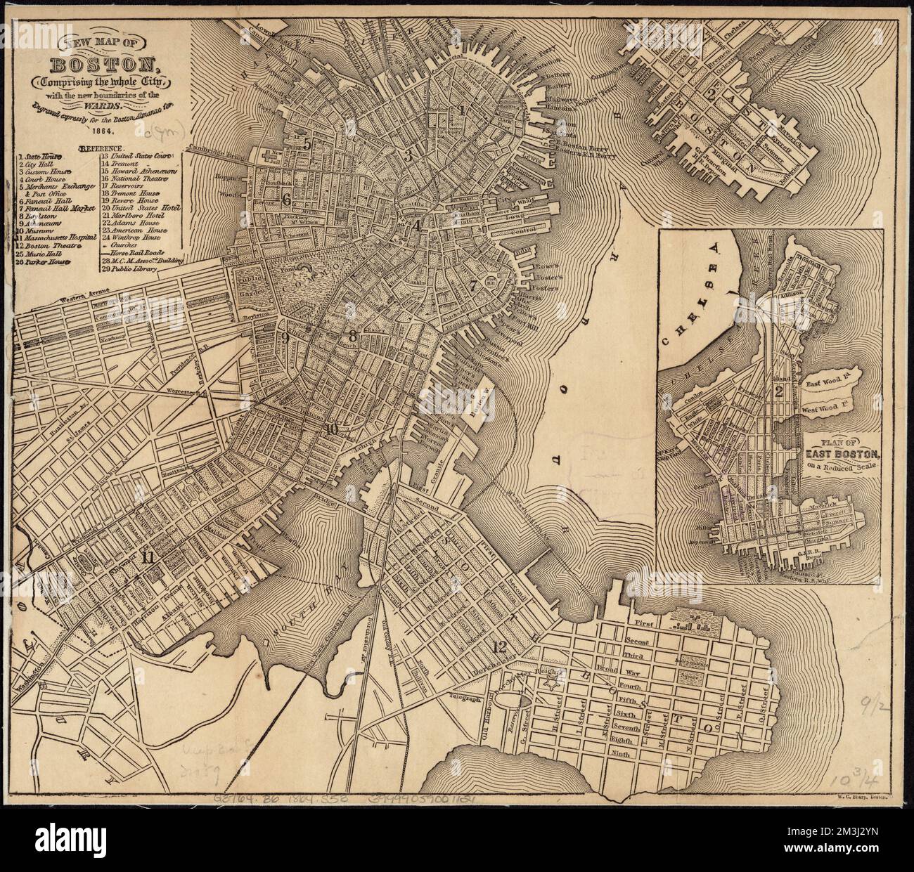 New map of Boston, comprising the whole city, with the new boundaries ...