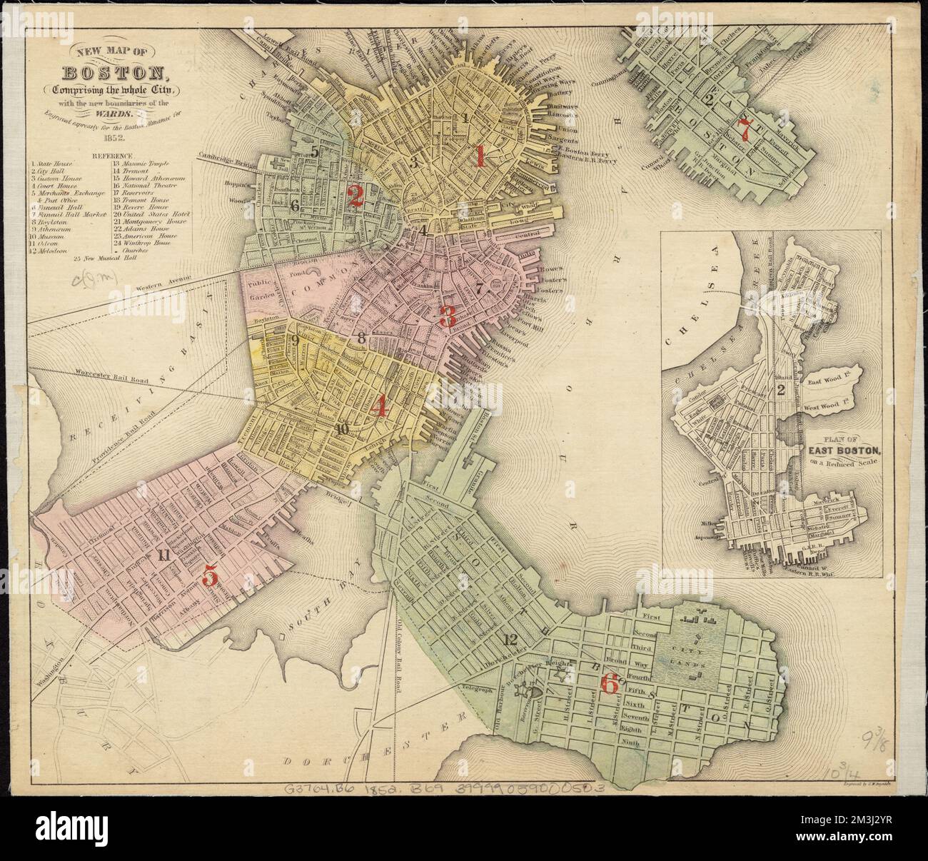 New map of Boston, comprising the whole city, with the new boundaries ...