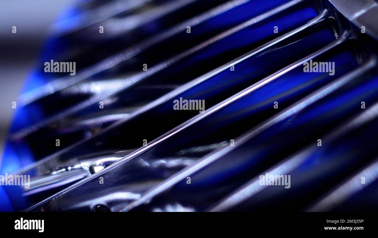 Turning machine part at the modern factory, automated mechanism. Motion ...