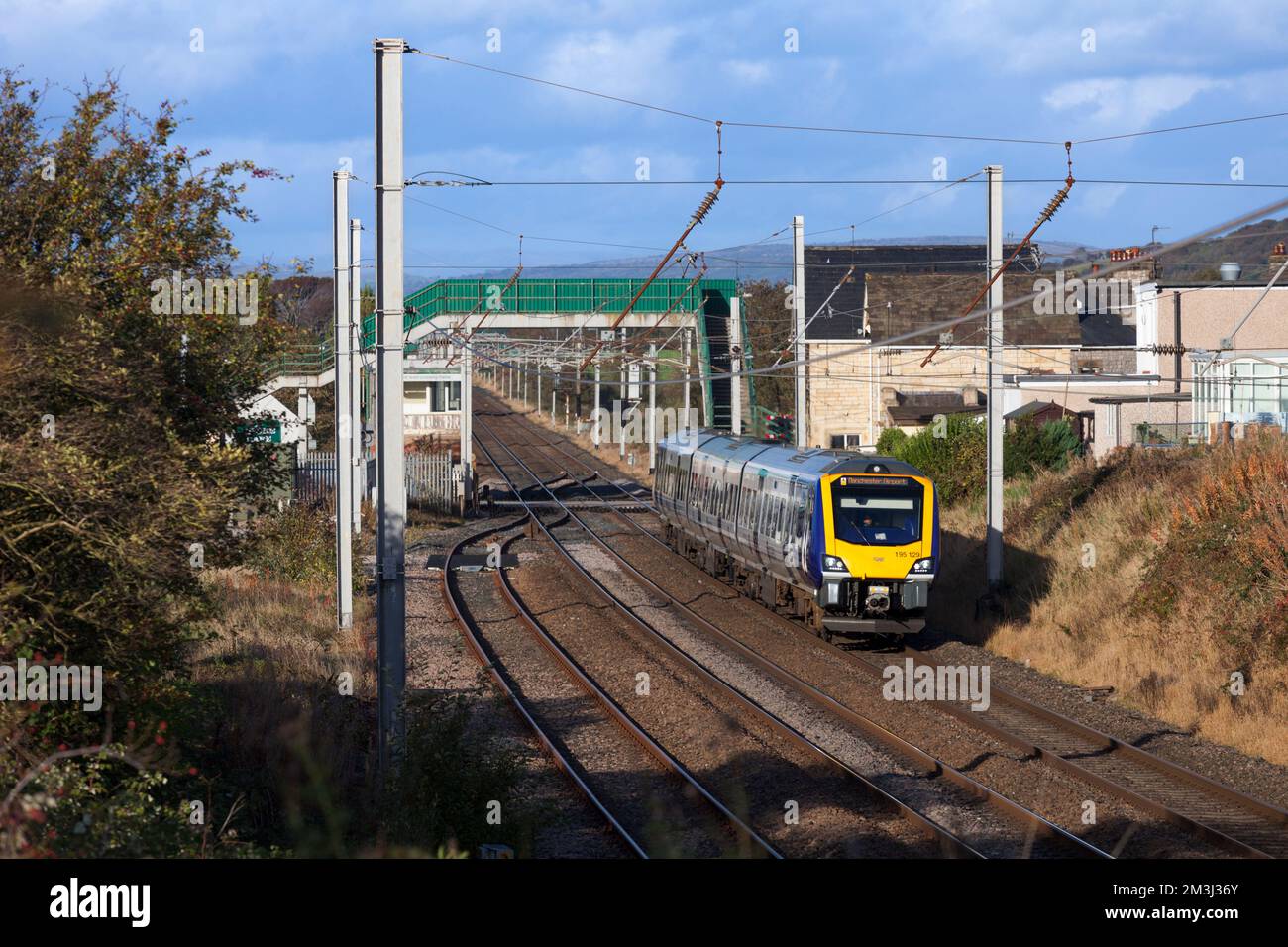 Northern Rail class 195 train passing Hest Bank on the west coast ...