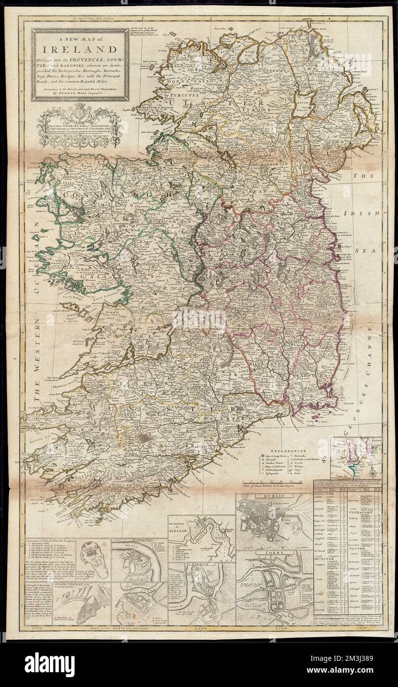 A new map of Ireland divided into its provinces, counties and baronies ...
