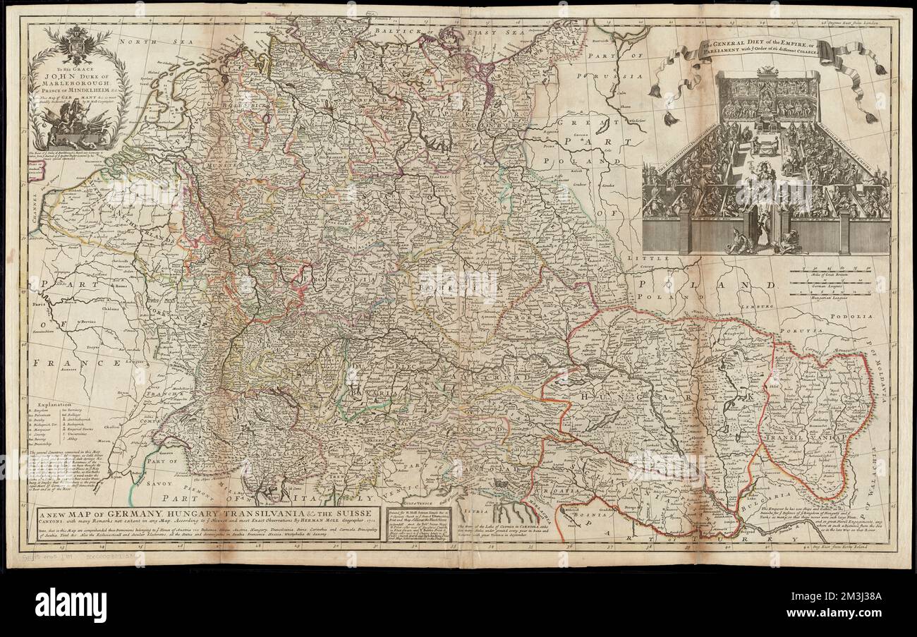 A new map of Germany, Hungary, Transilvania & the Suisse cantons : with ...