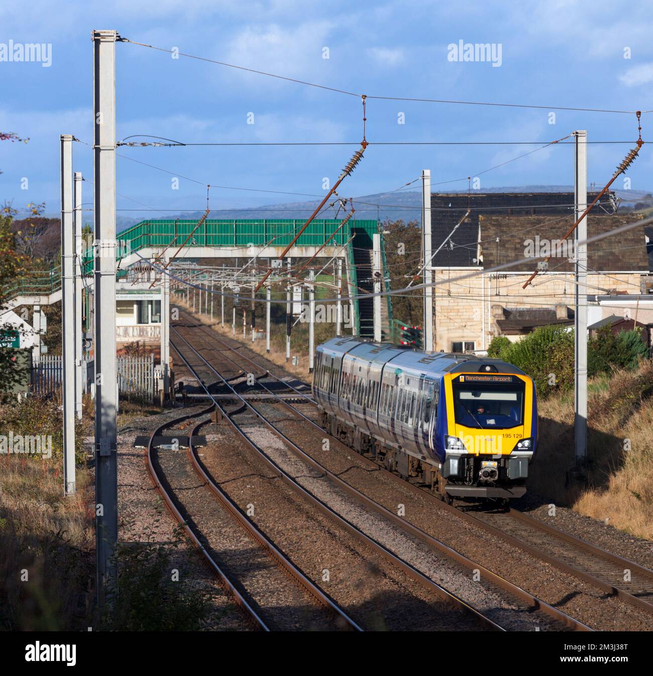 Northern Rail class 195 train passing Hest Bank on the west coast ...