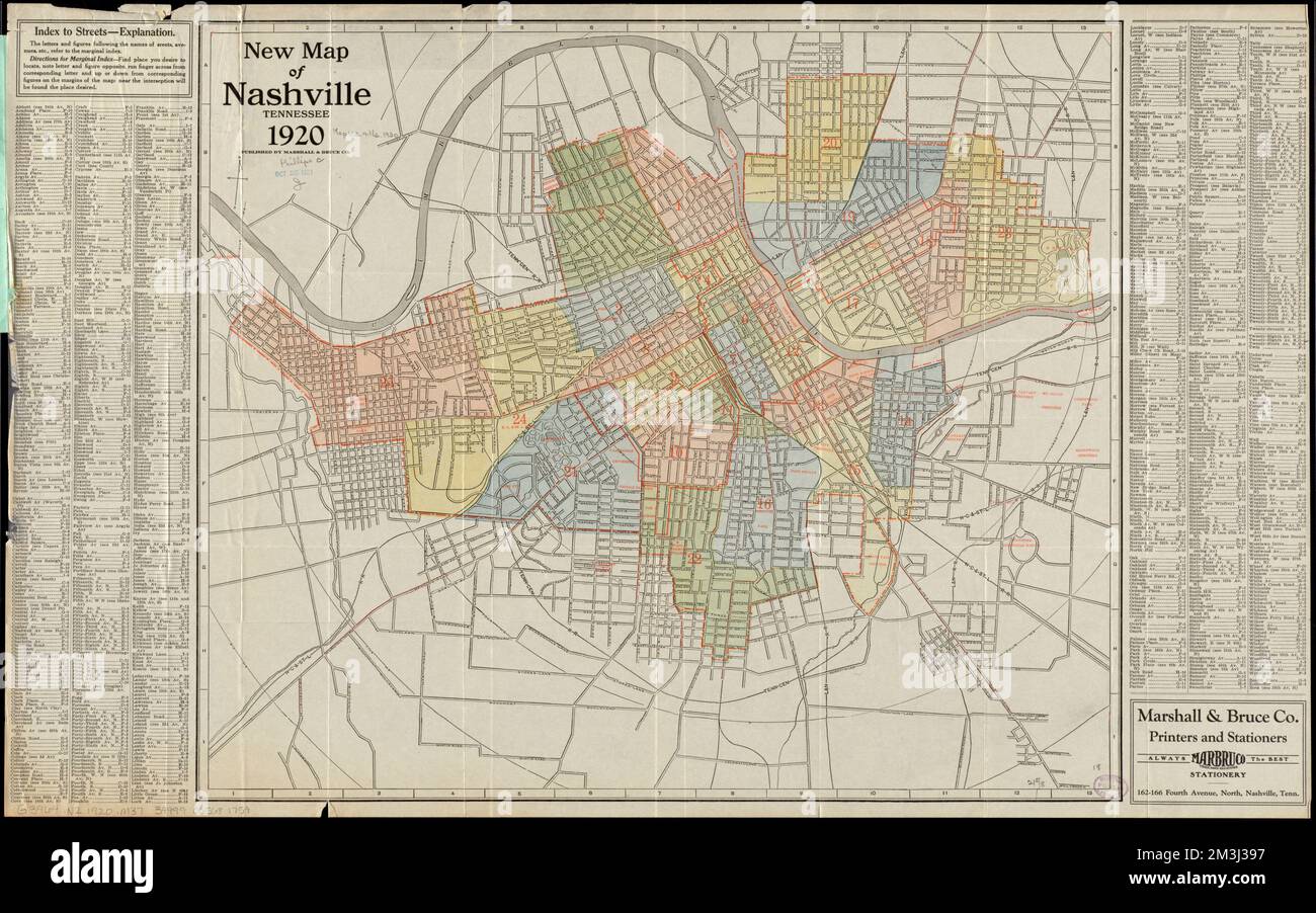 New map of Nashville, Tennessee , Nashville Tenn., Maps, Nashville Tenn ...