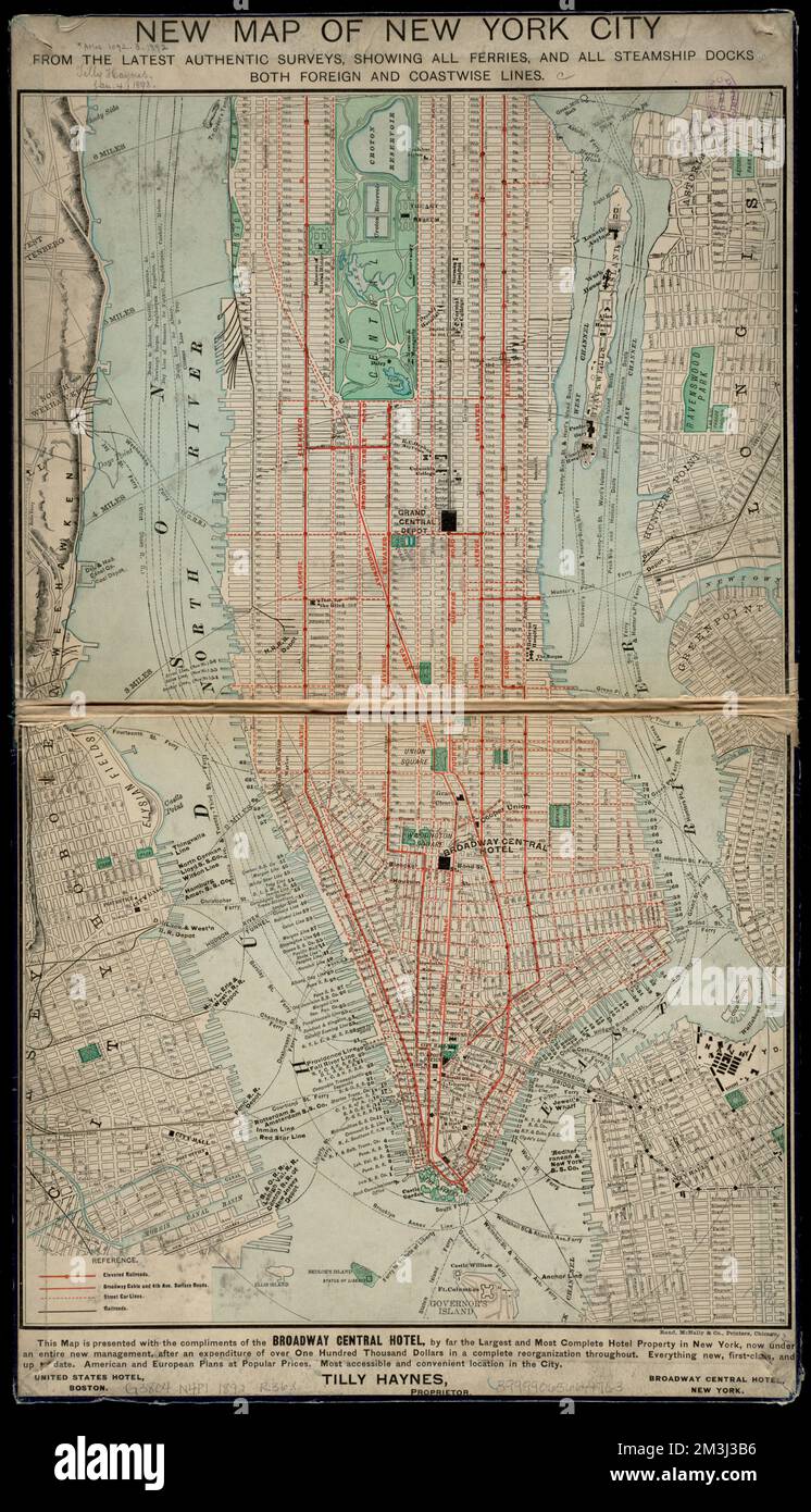 New map of New York City : from the latest authentic surveys, showing ...