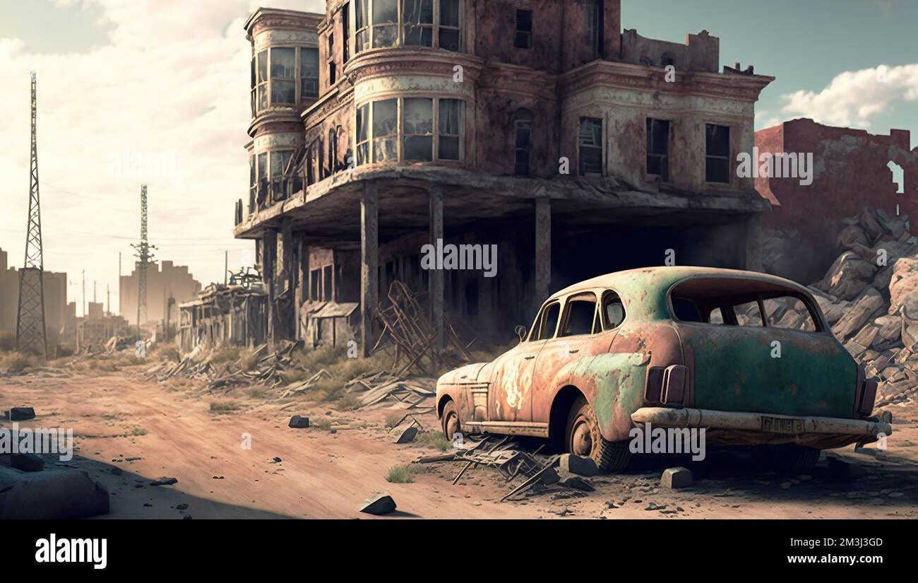 Destroyed city sci fi hi-res stock photography and images - Alamy