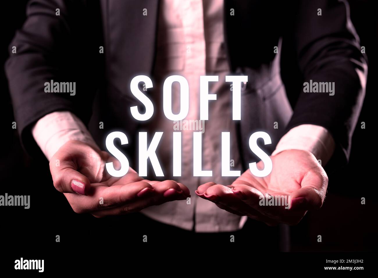 Hand writing sign Soft Skills. Word for personal attribute enable ...