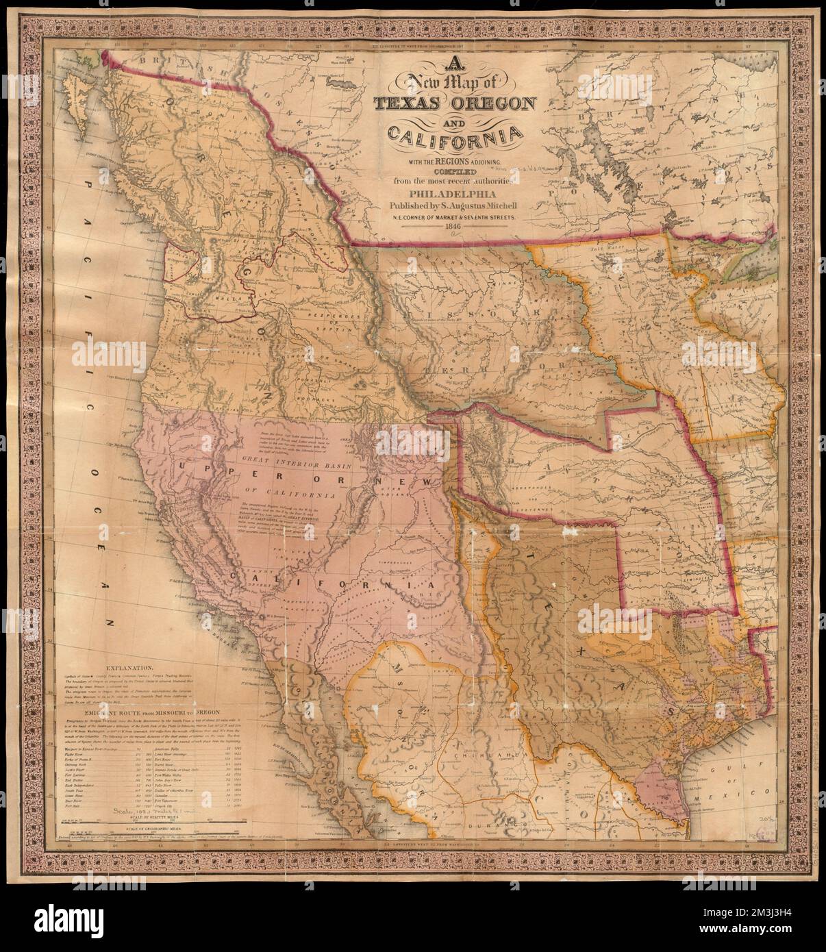 A new map of Texas, Oregon, and California with the regions adjoining ...