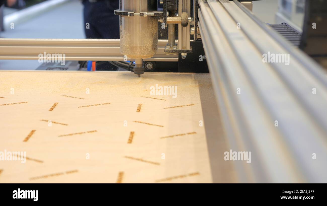 Industrial Wood Carving Machine. Media. Automated machine cutting ...