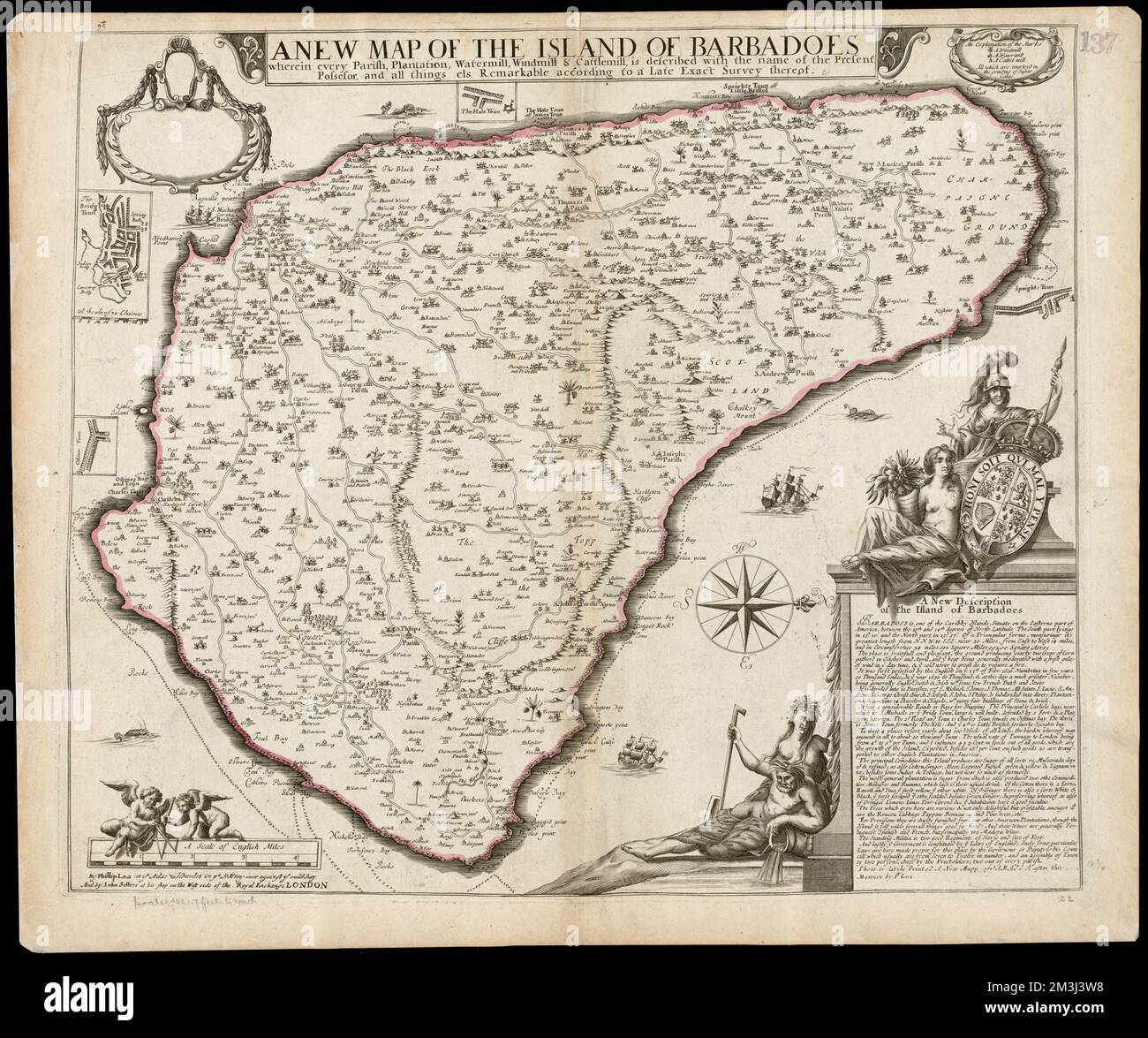 Barbados plantation map hi-res stock photography and images - Alamy