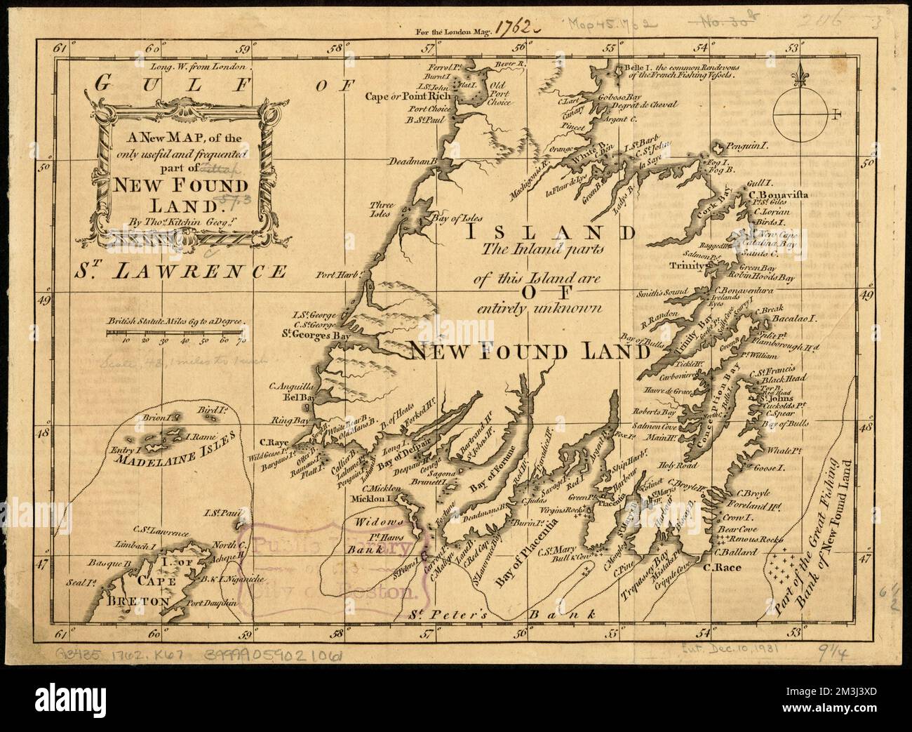 A new map of the only useful and frequented part of New Found Land ...