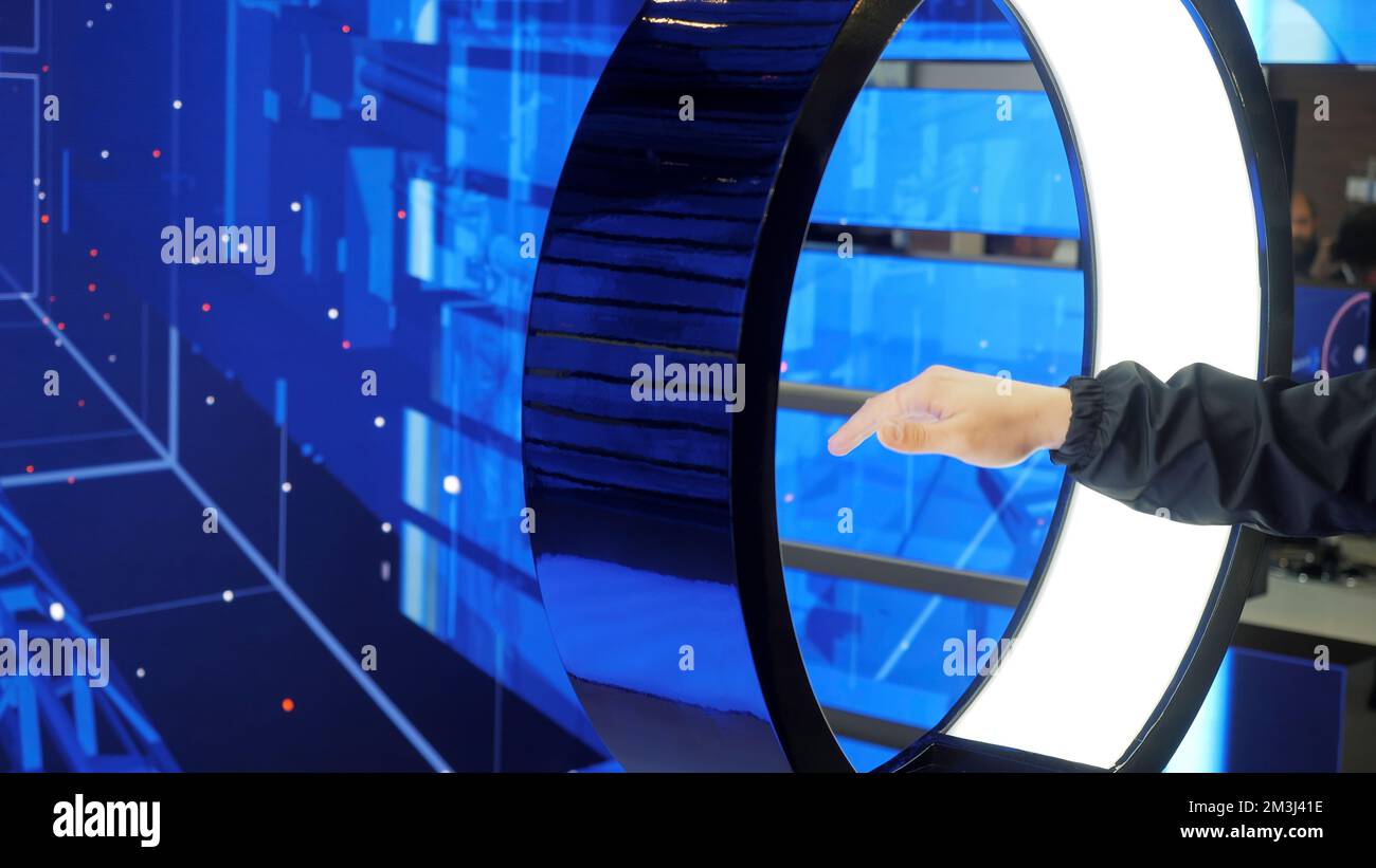 Touch circle for virtual communication. Media. New technology of ...