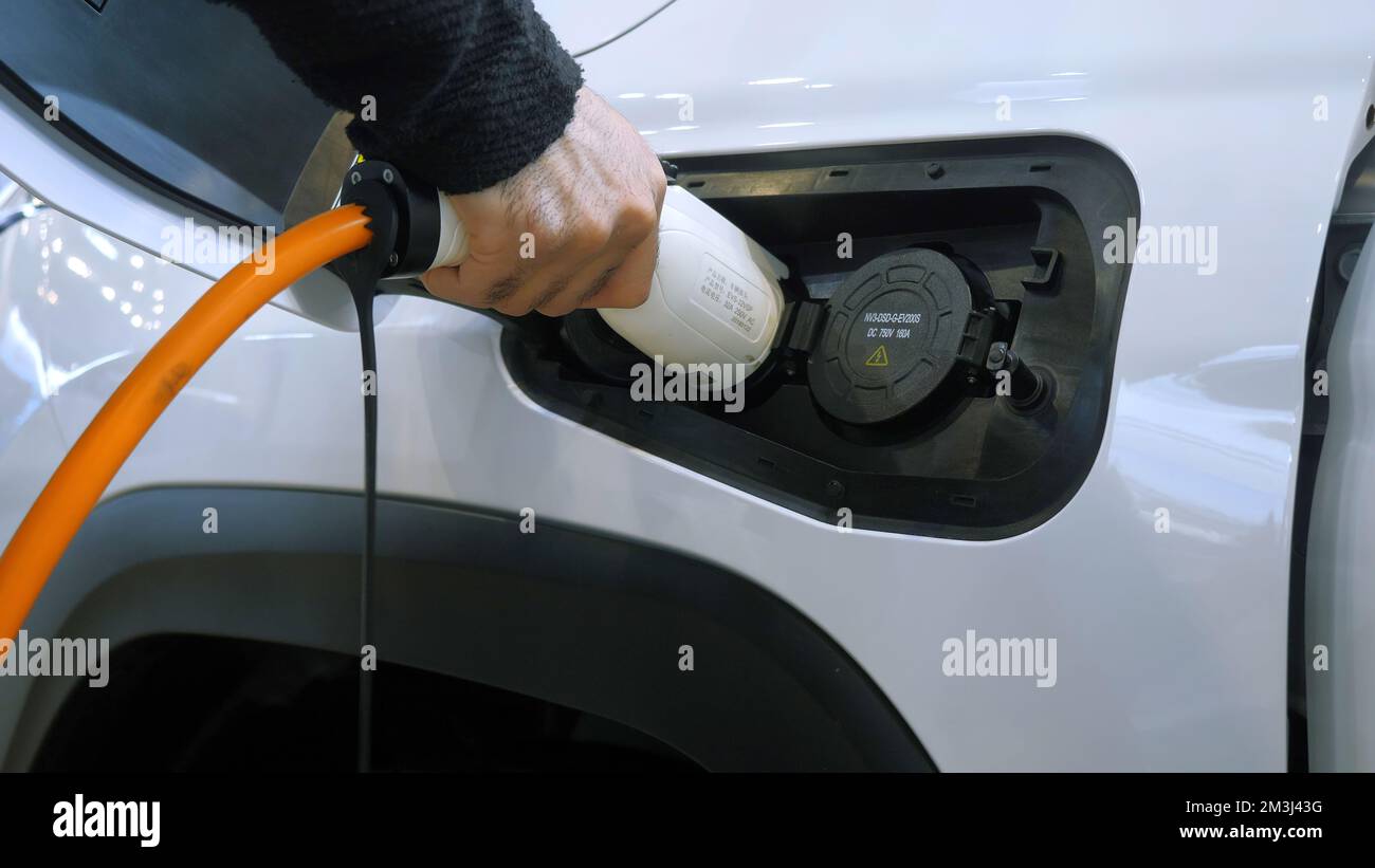 Close-up of electric charging cable for car. Media. The latest ...