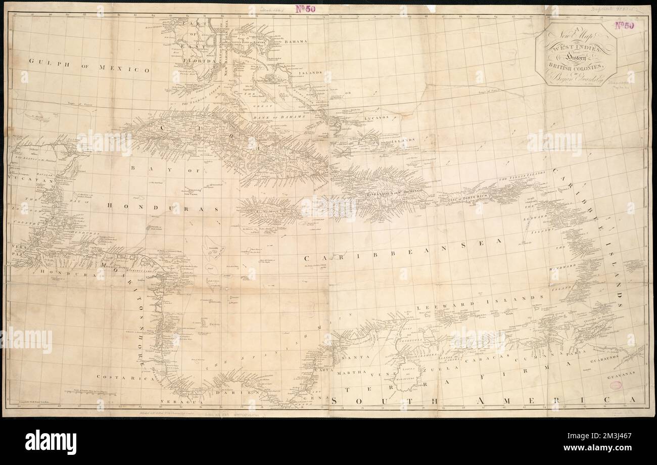 A new map of the West Indies, for the history of the British Colonies ...