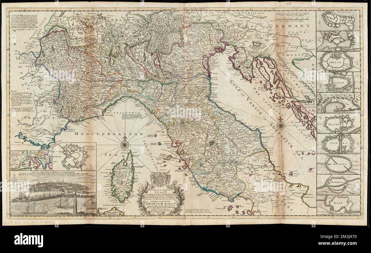 A new map of the upper part of Italy containing ye principality of ...