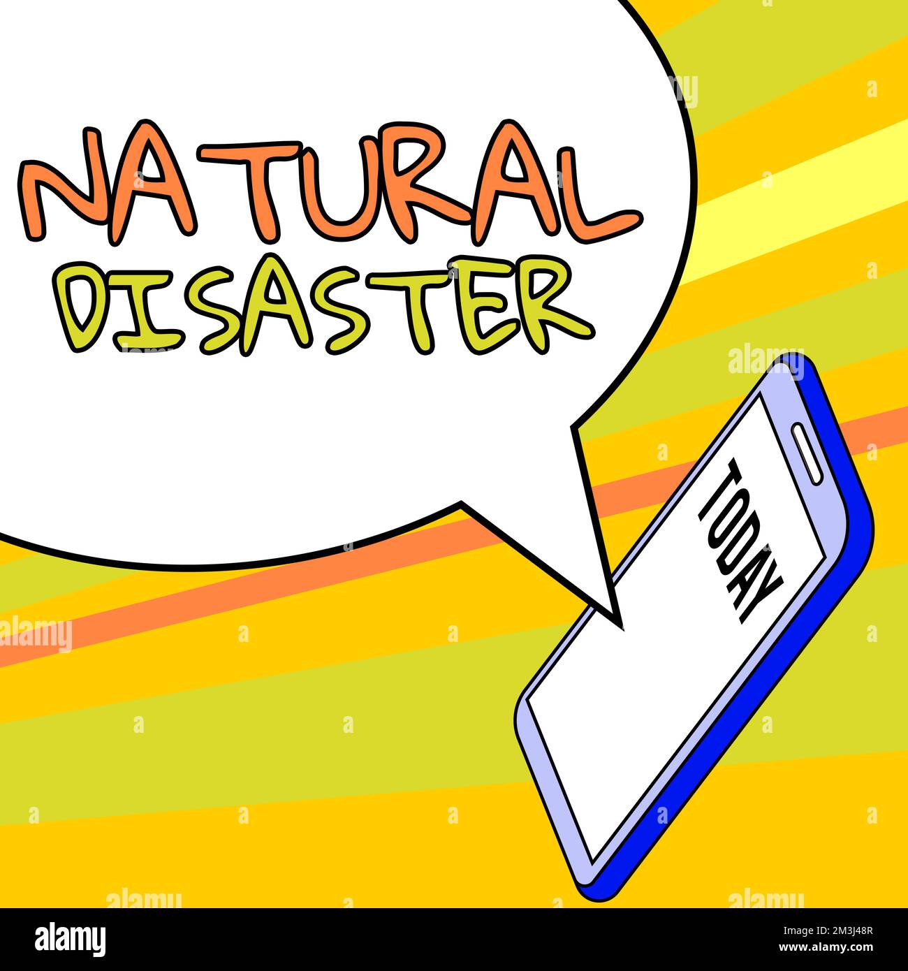 Text caption presenting Natural Disaster. Internet Concept occurring in ...