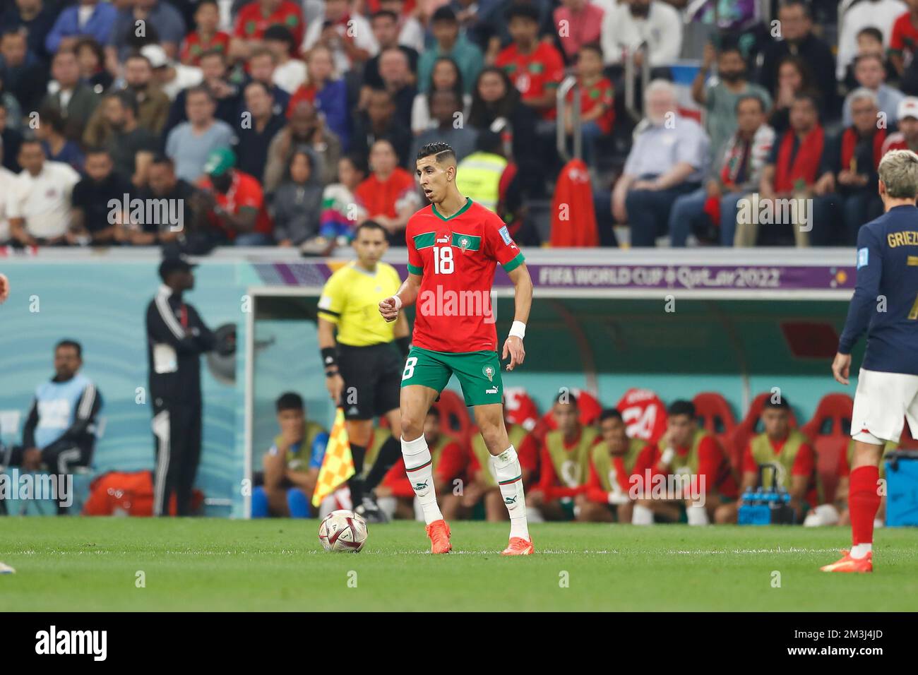 Al Khor, Qatar. 14th Dec, 2022. Jawad El Yamiq (MAR) Football/Soccer ...