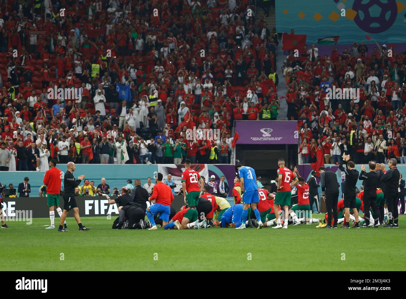 Al Khor, Qatar. 14th Dec, 2022. Morocco team group (MAR) Football ...