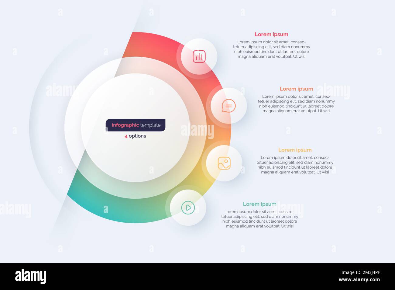 Four option circle infographic design template. Vector illustration ... Four option circle infographic design template. Vector illustration ...