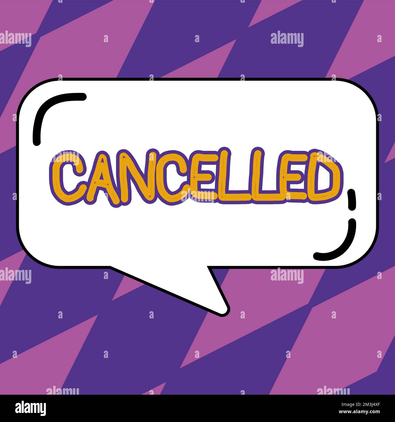 Hand writing sign Cancelled. Conceptual photo decide or announce that ...
