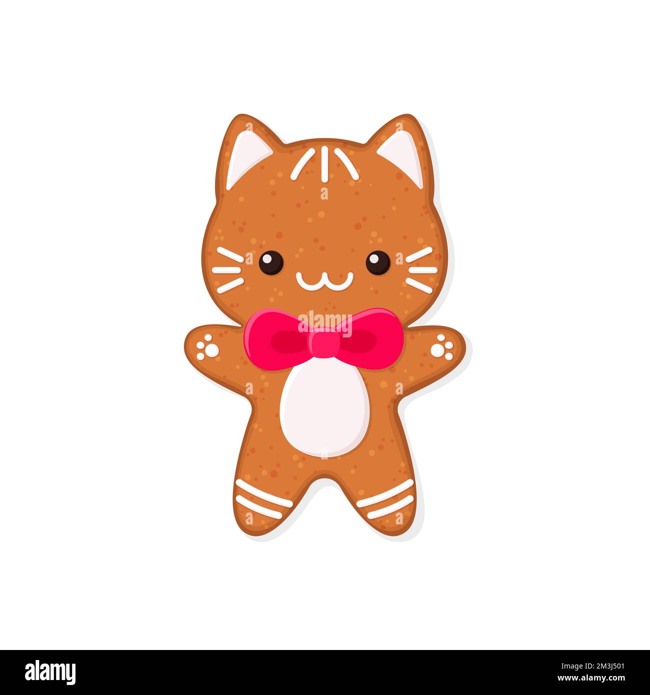 Cat shaped gingerbread cookie Stock Vector Image & Art - Alamy