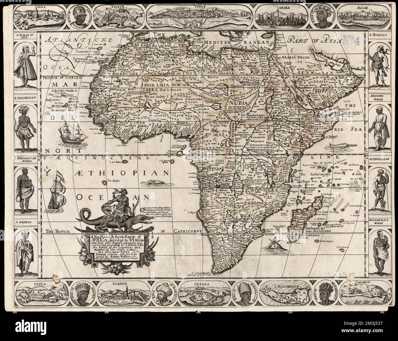 A new, plaine, & exact mapp of Africa : described by N.I. Visscher and ...