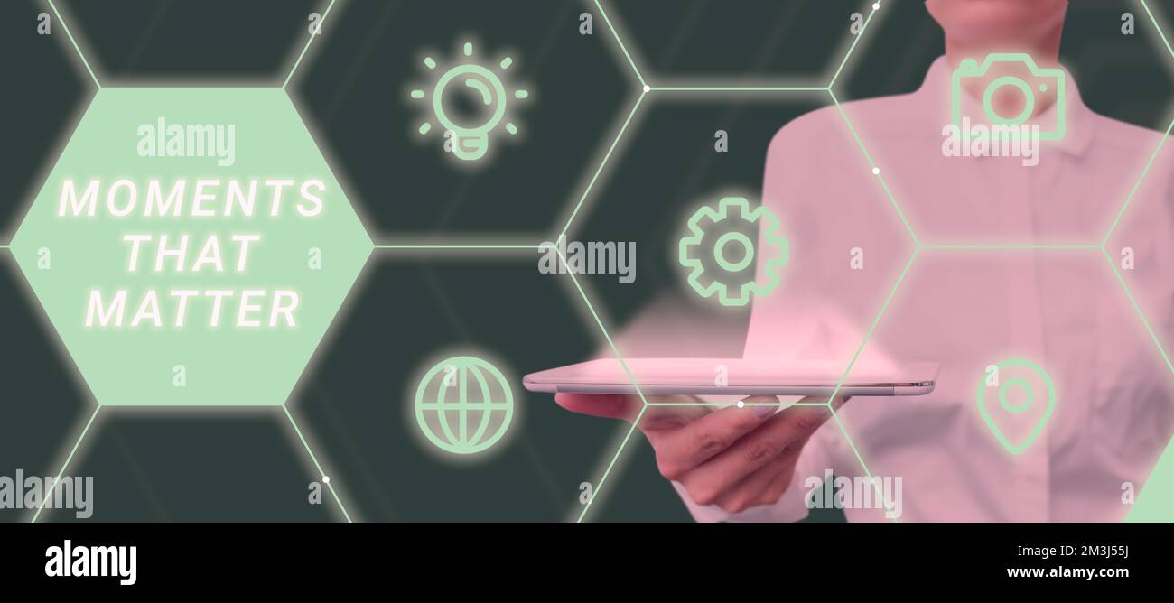 Inspiration showing sign Moments That Matter. Internet Concept ...