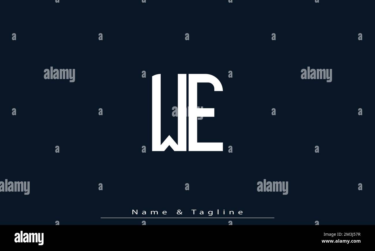 Alphabet letters Initials Monogram logo WE , EW Stock Vector Image ...