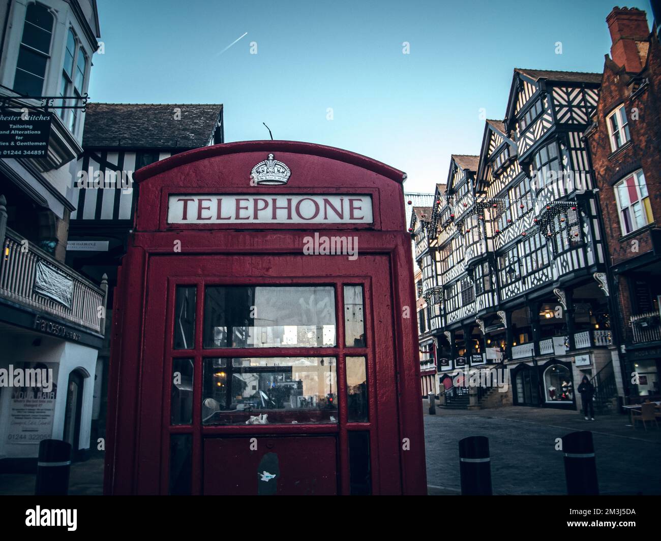 Telephone booth in Chester, England Stock Photo - Alamy