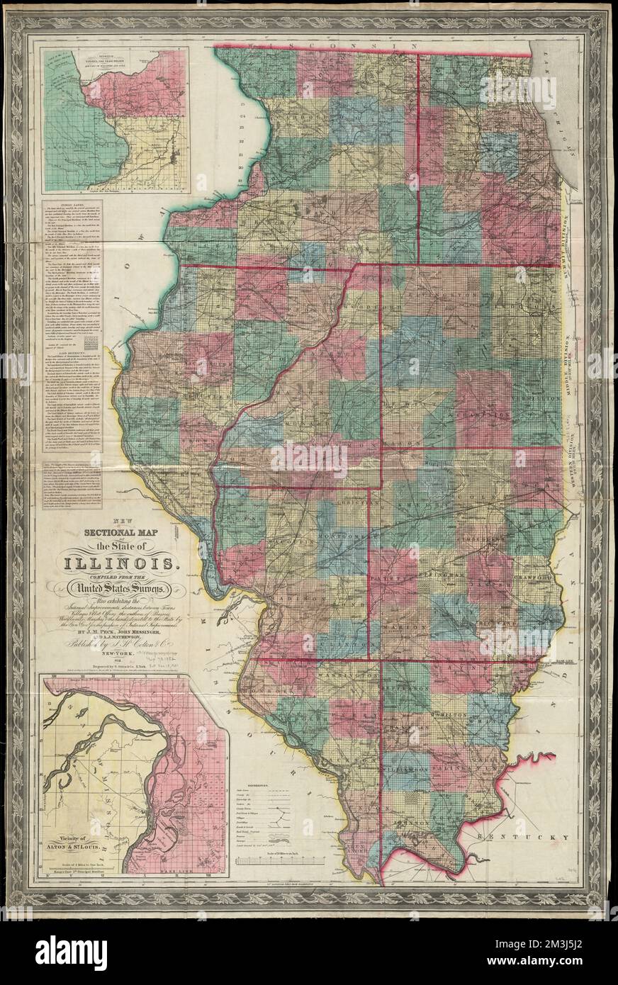 New sectional map of the state of Illinois : compiled from the United ...