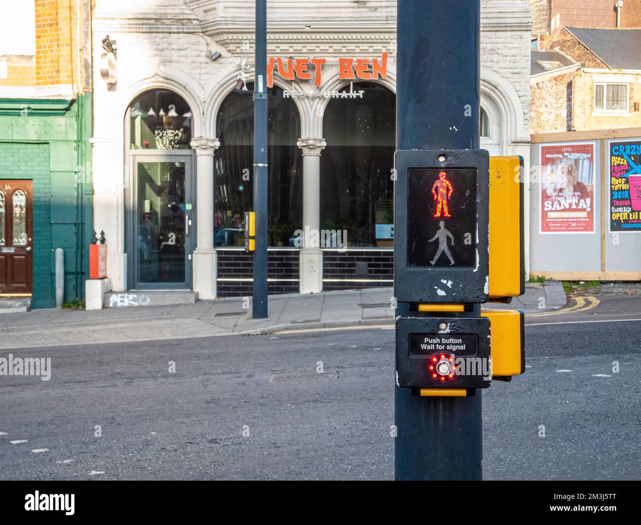 Red pedestrian traffic light in England Stock Photo - Alamy