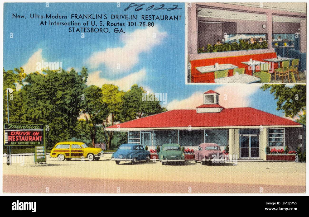 New, ultra-modern Franklin's Drive-in Restaurant, at intersection of U ...