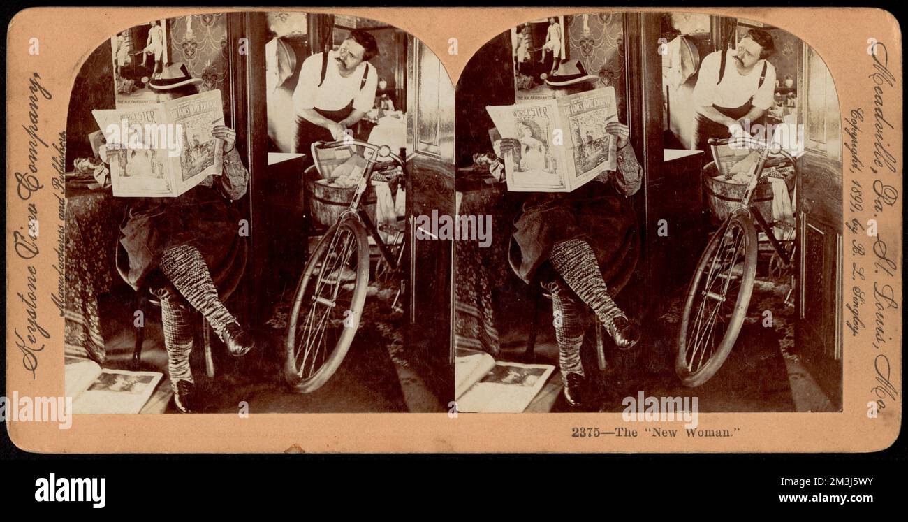 The 'new woman' , Reading, Housework Stock Photo - Alamy