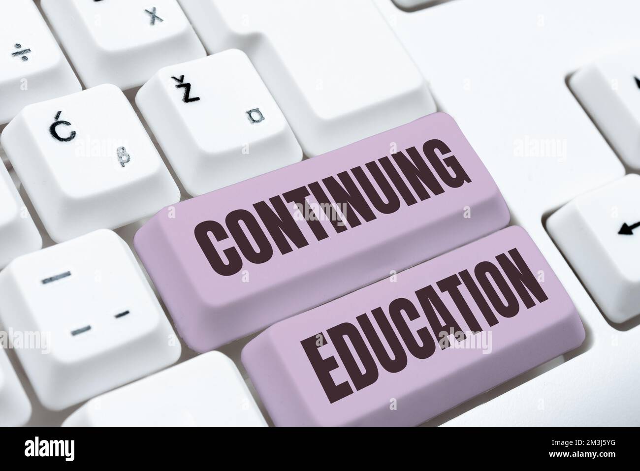 Handwriting text Continuing Education. Business showcase Continued ...