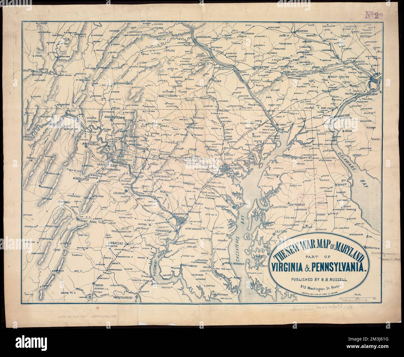 The new war map of Maryland, part of Virginia & Pennsylvania , Middle ...